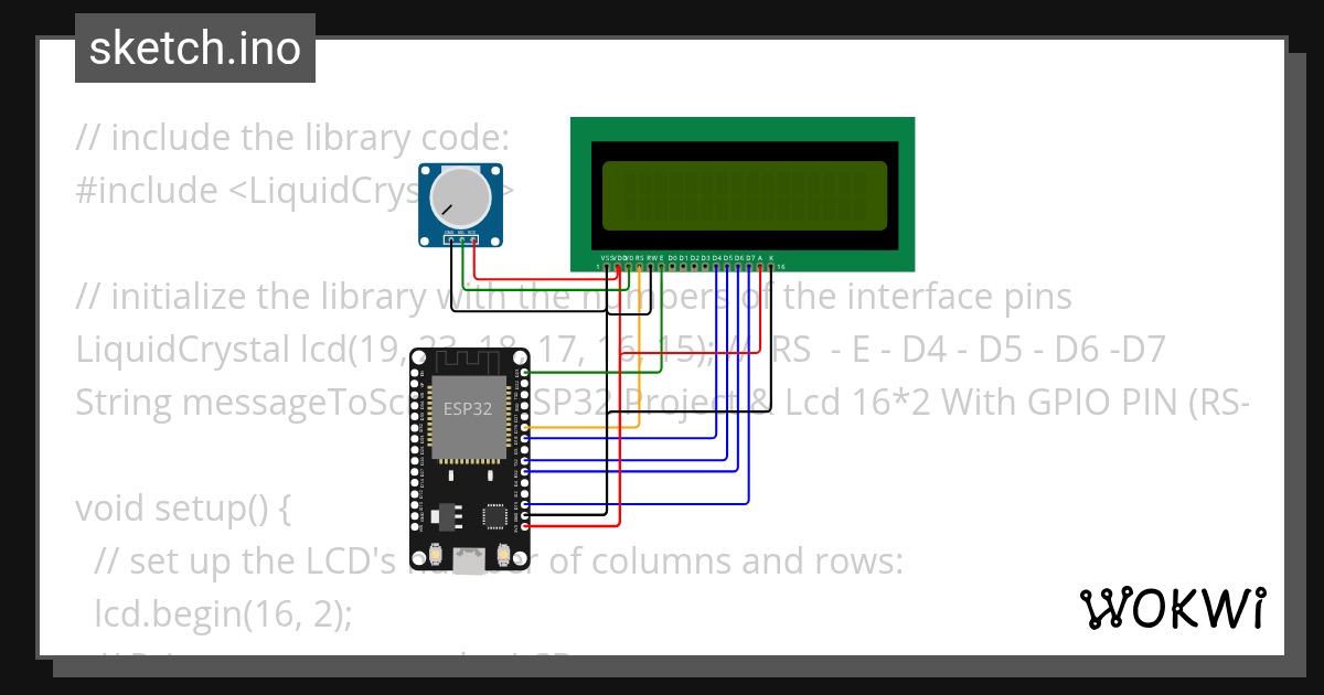 ESP 32 With LCD Copy Copy - Wokwi ESP32, STM32, Arduino Simulator