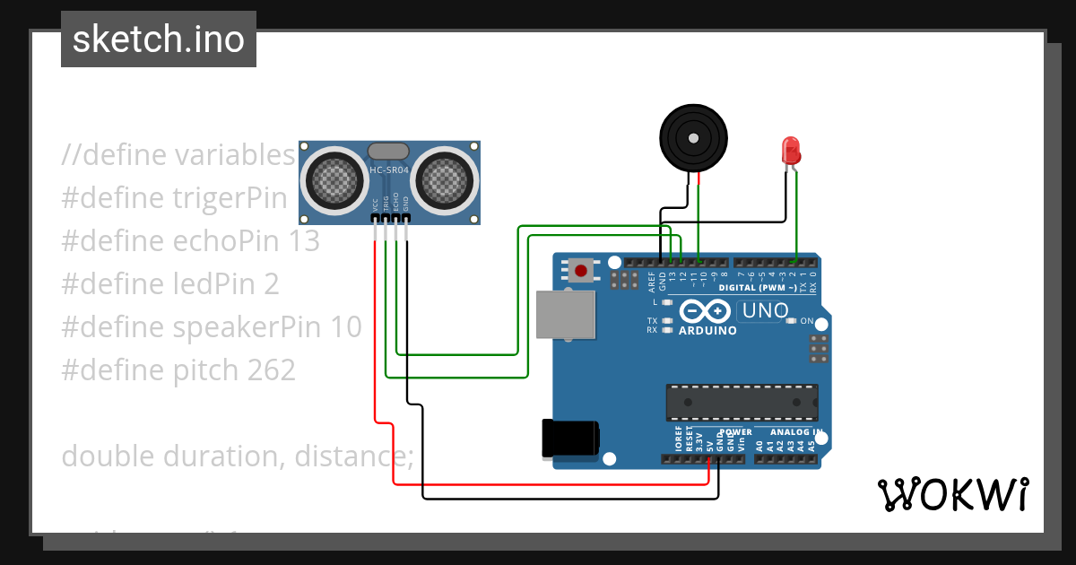 thef alarm indicator - Wokwi ESP32, STM32, Arduino Simulator
