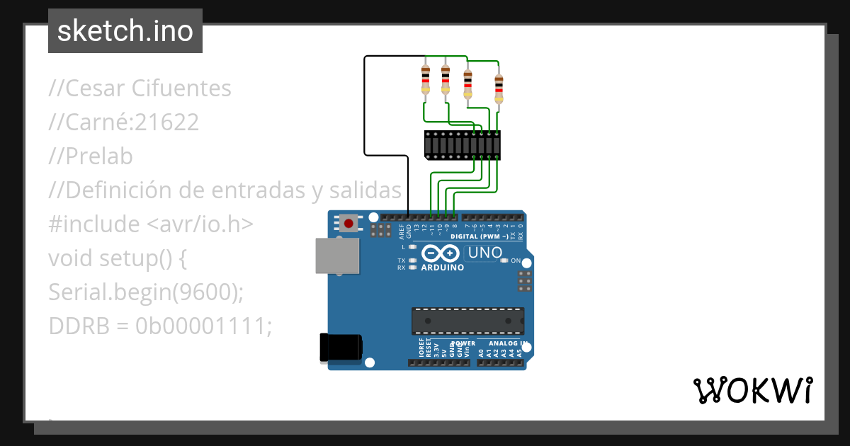 Prelab 8 Digital 2023 Wokwi Esp32 Stm32 Arduino Simulator 0965