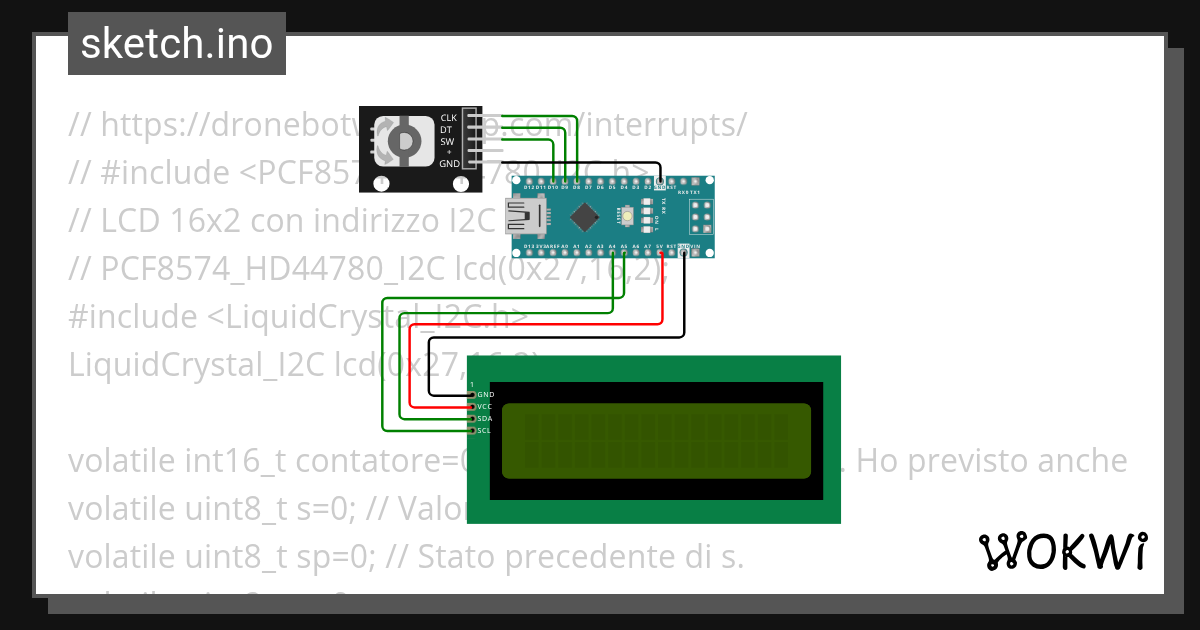 Visualizzatore di In-Out - Wokwi ESP32, STM32, Arduino Simulator