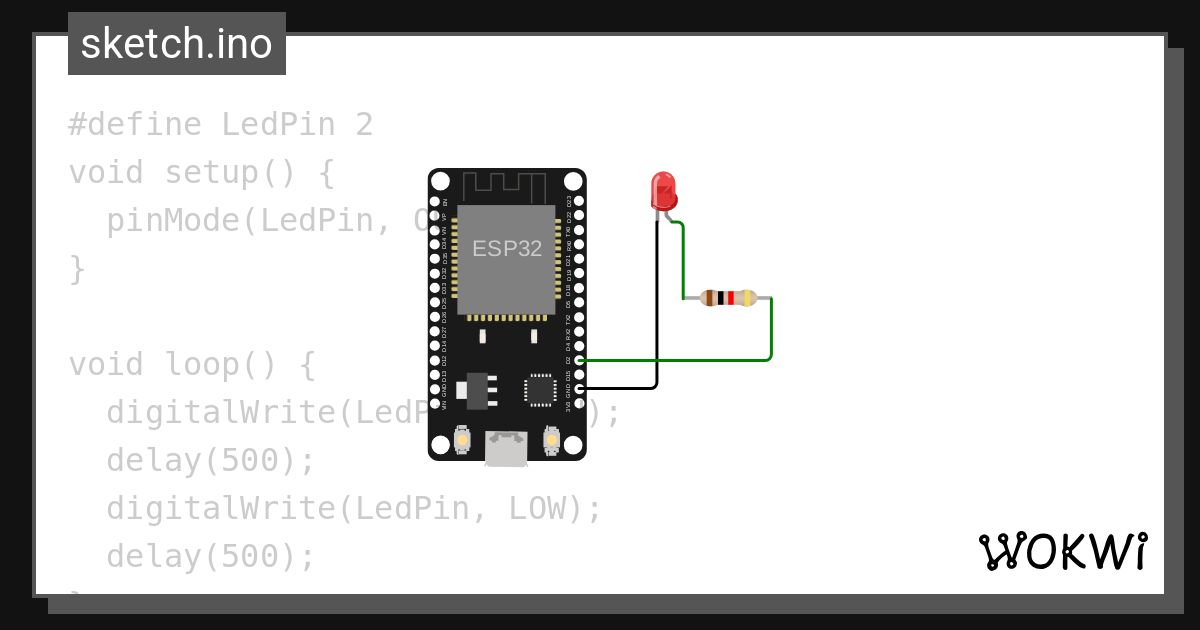Ledblinking Task3 Wokwi Esp32 Stm32 Arduino Simulator 9279