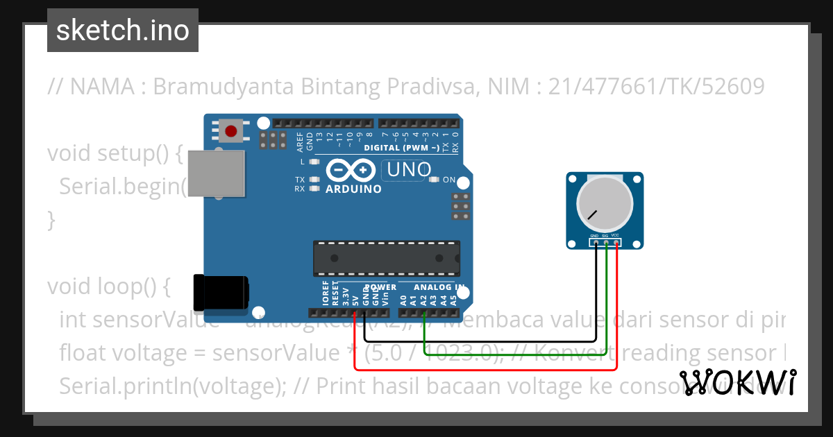voltage_Reader - Wokwi ESP32, STM32, Arduino Simulator