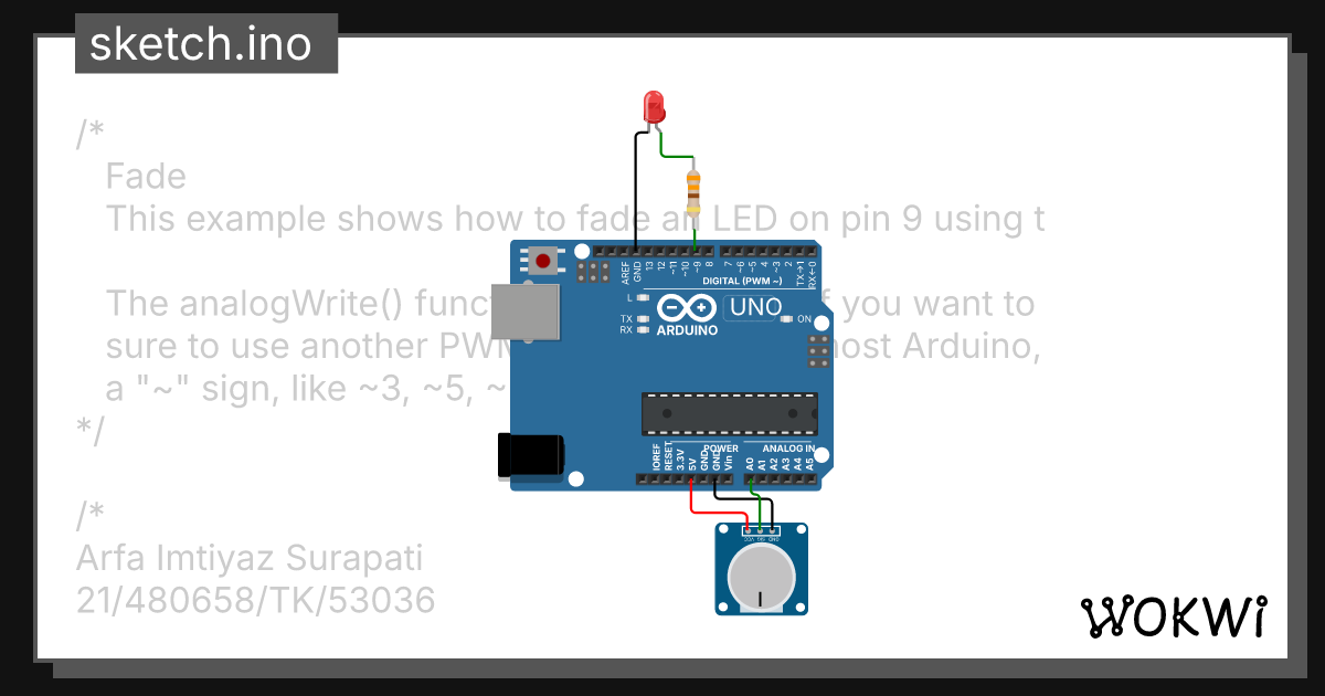 Led Fade - Wokwi ESP32, STM32, Arduino Simulator