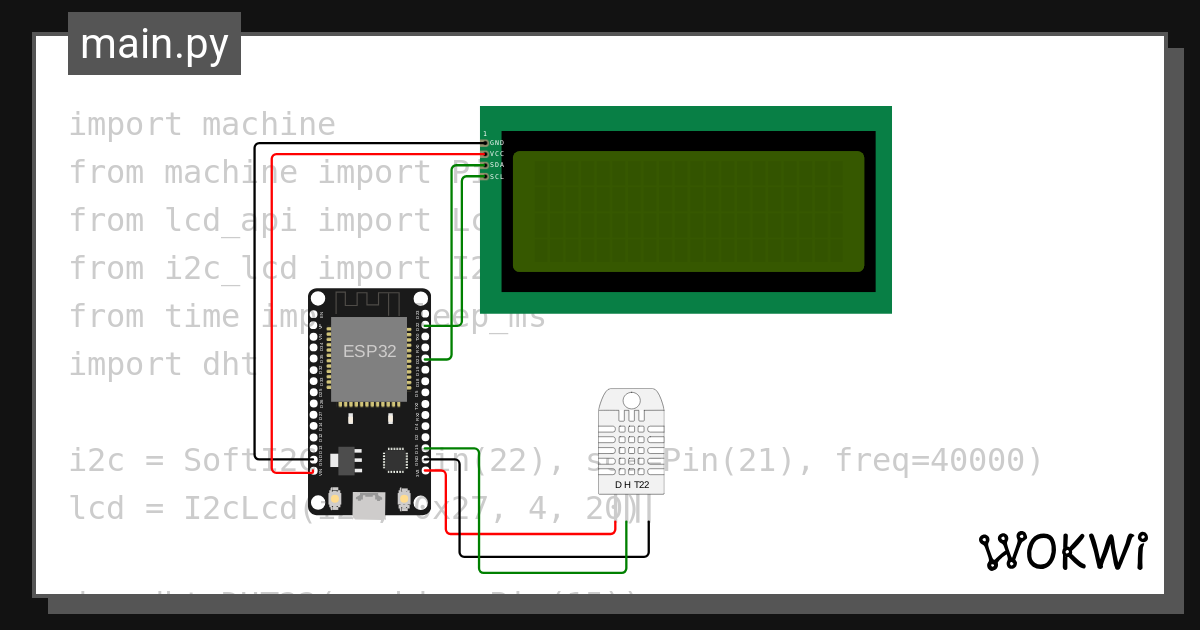 Đo độ ẩm Lcd Wokwi Esp32 Stm32 Arduino Simulator 6952