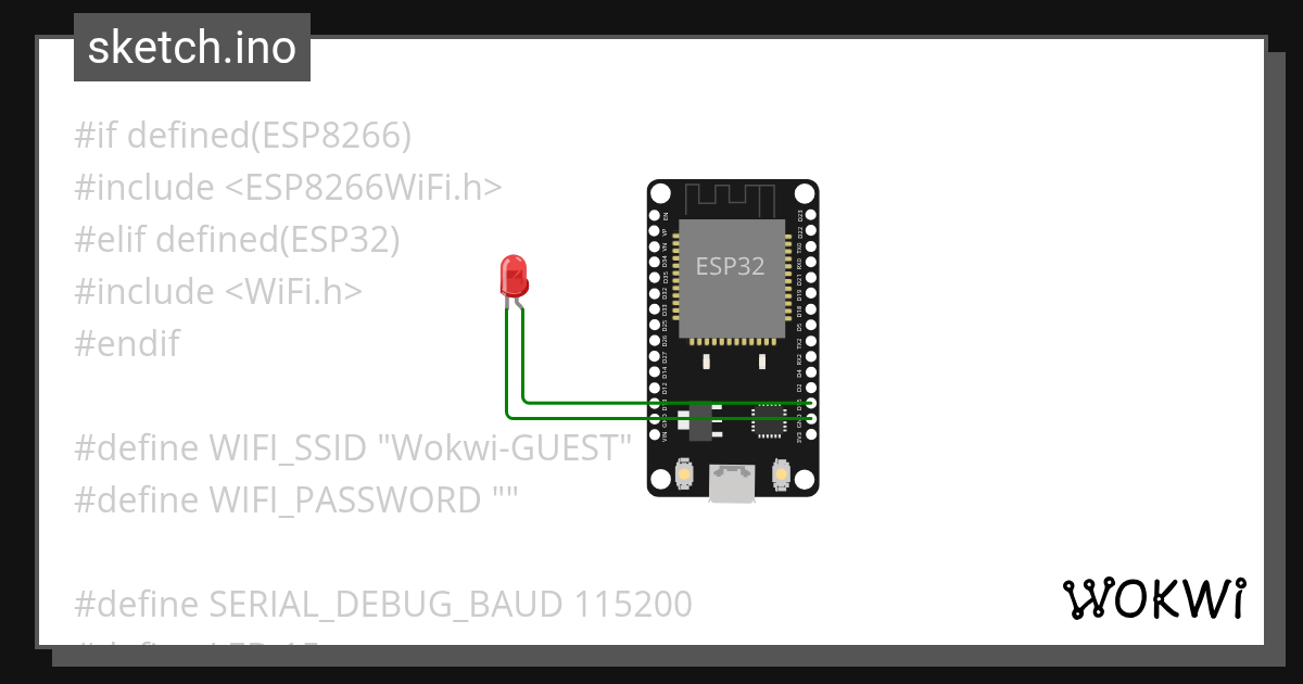 ESP32 Project connecting - Wokwi ESP32, STM32, Arduino Simulator