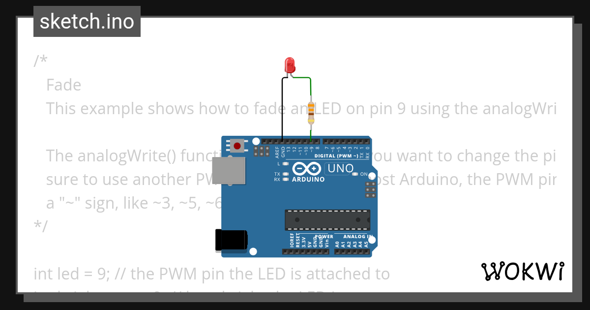 474153_JPS_Fading LED - Wokwi ESP32, STM32, Arduino Simulator