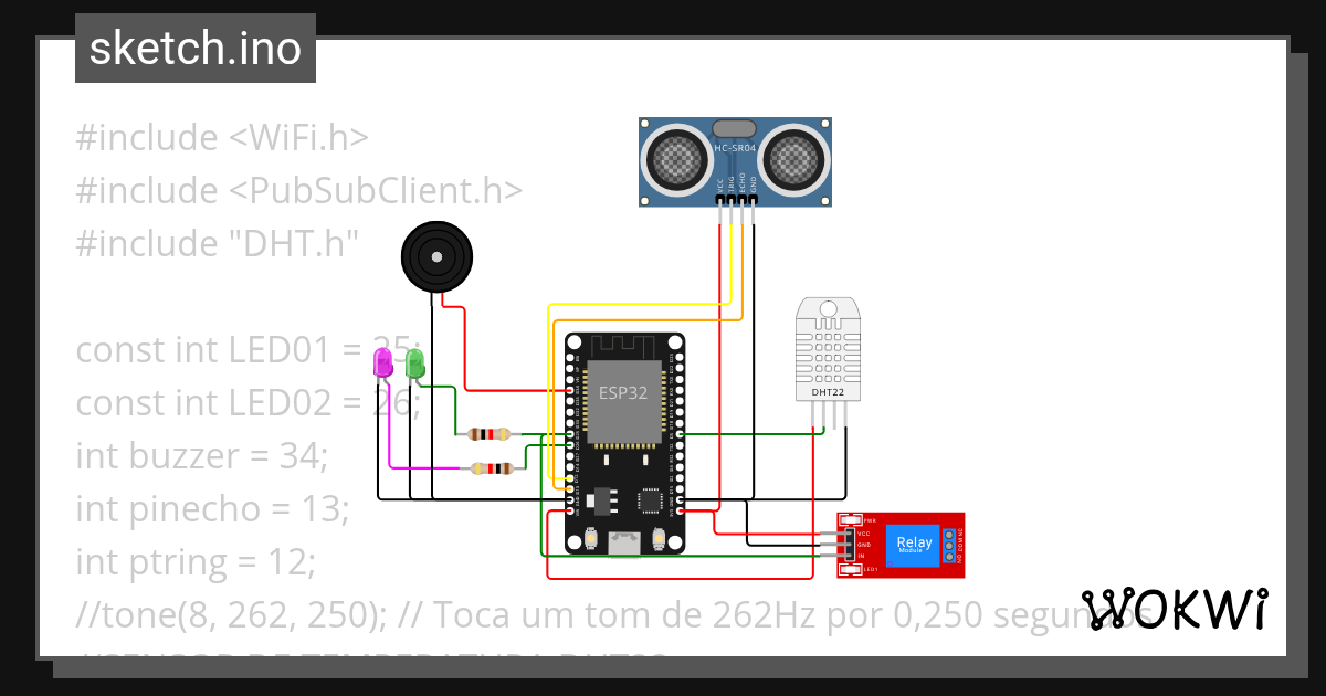 Esp32 - WIFI com protocolo MQTT Copy Copy - Wokwi ESP32, STM32, Arduino Simulator