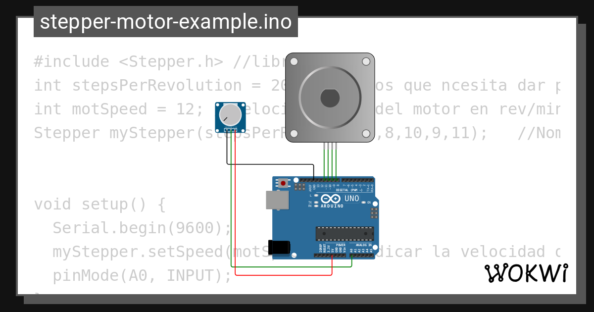 Stepmotor And Arduino Wokwi Esp32 Stm32 Arduino Simulator