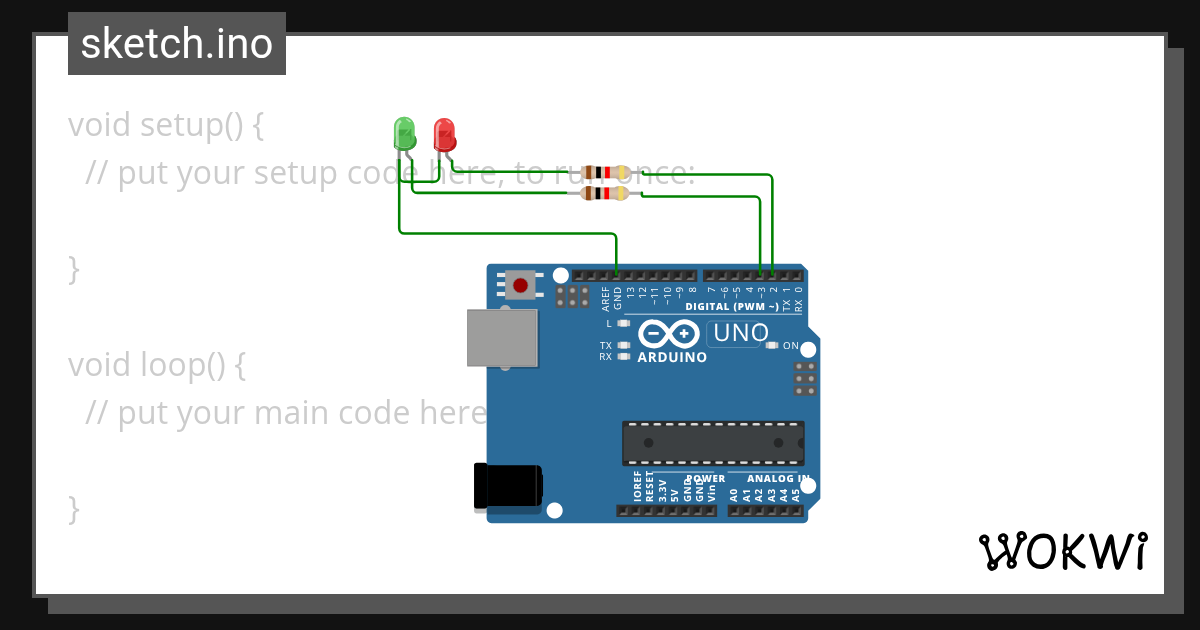 Dua lampu - Wokwi ESP32, STM32, Arduino Simulator Dua lampu - Wokwi ESP32, STM32, Arduino Simulator