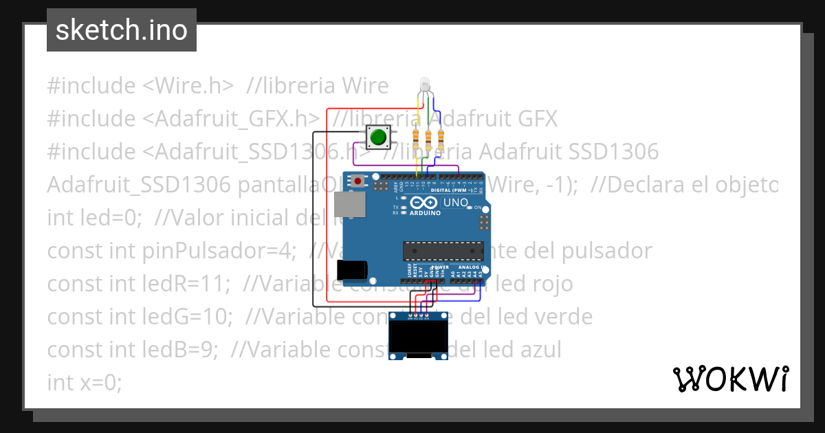 OLED 4 - Wokwi ESP32, STM32, Arduino Simulator