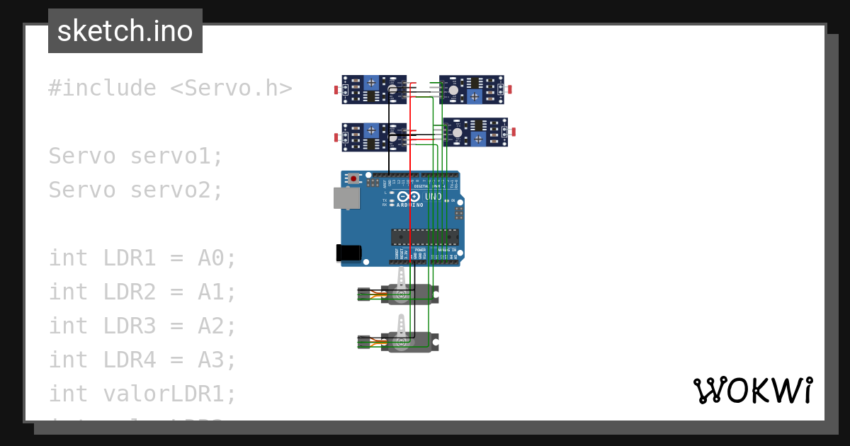 Servo X4 Wokwi Esp32 Stm32 Arduino Simulator 1036