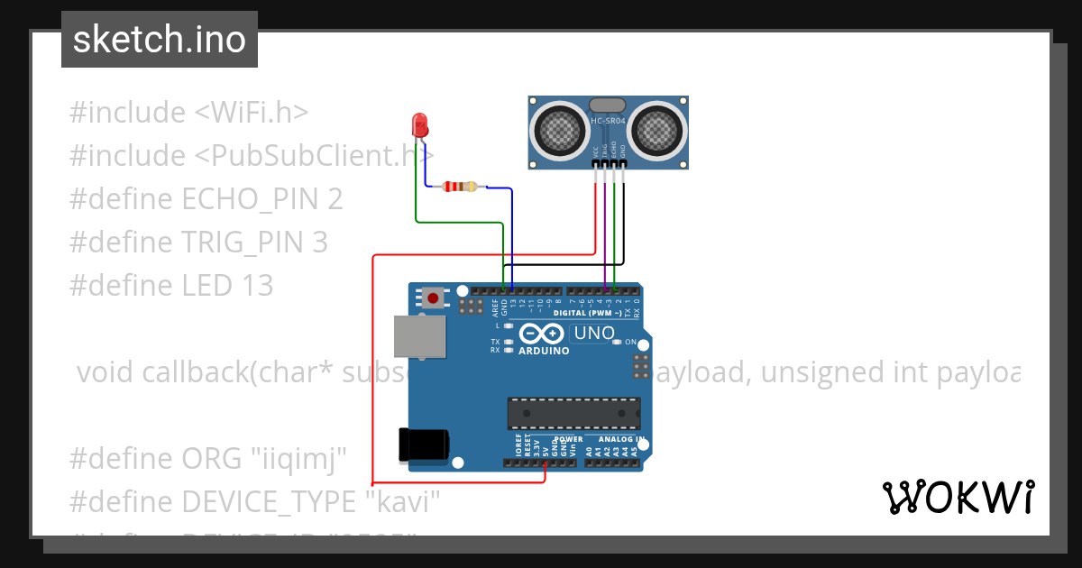 Distance Measurement - Wokwi ESP32, STM32, Arduino Simulator