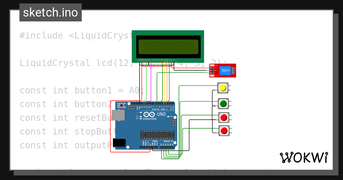 Timer Relay Circuit 2 With Stop Wokwi Esp32 Stm32 Arduino Simulator