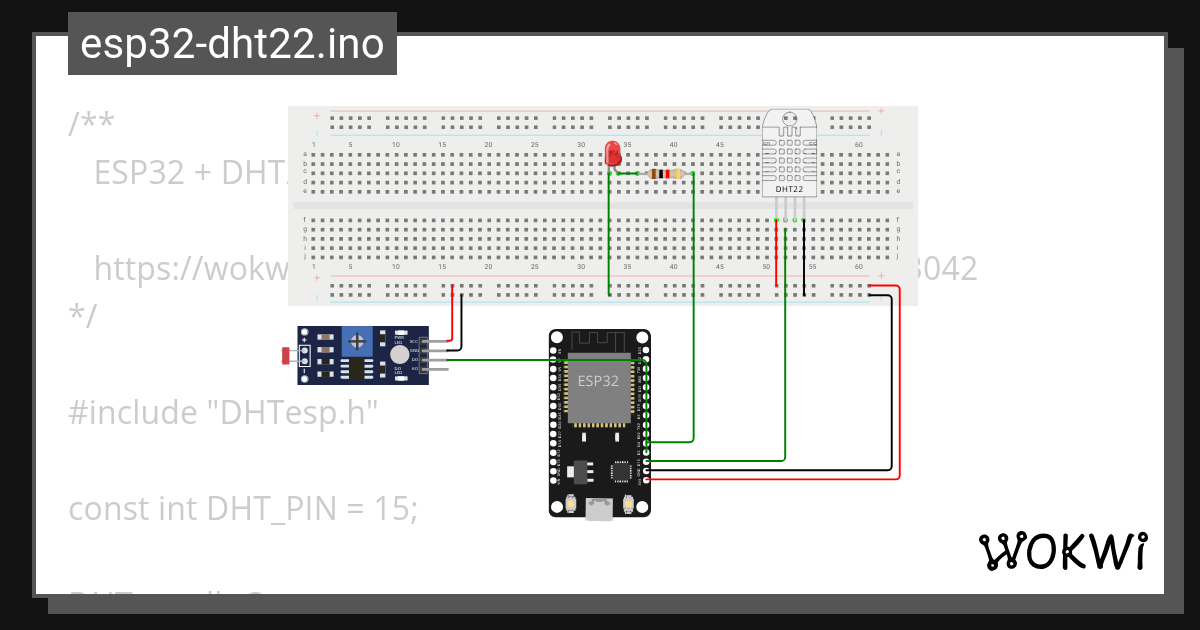 esp32-dht22.ino - Wokwi ESP32, STM32, Arduino Simulator