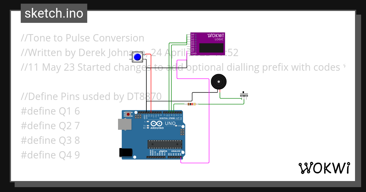 Tone To Pulse 11 May 23 - Wokwi ESP32, STM32, Arduino Simulator