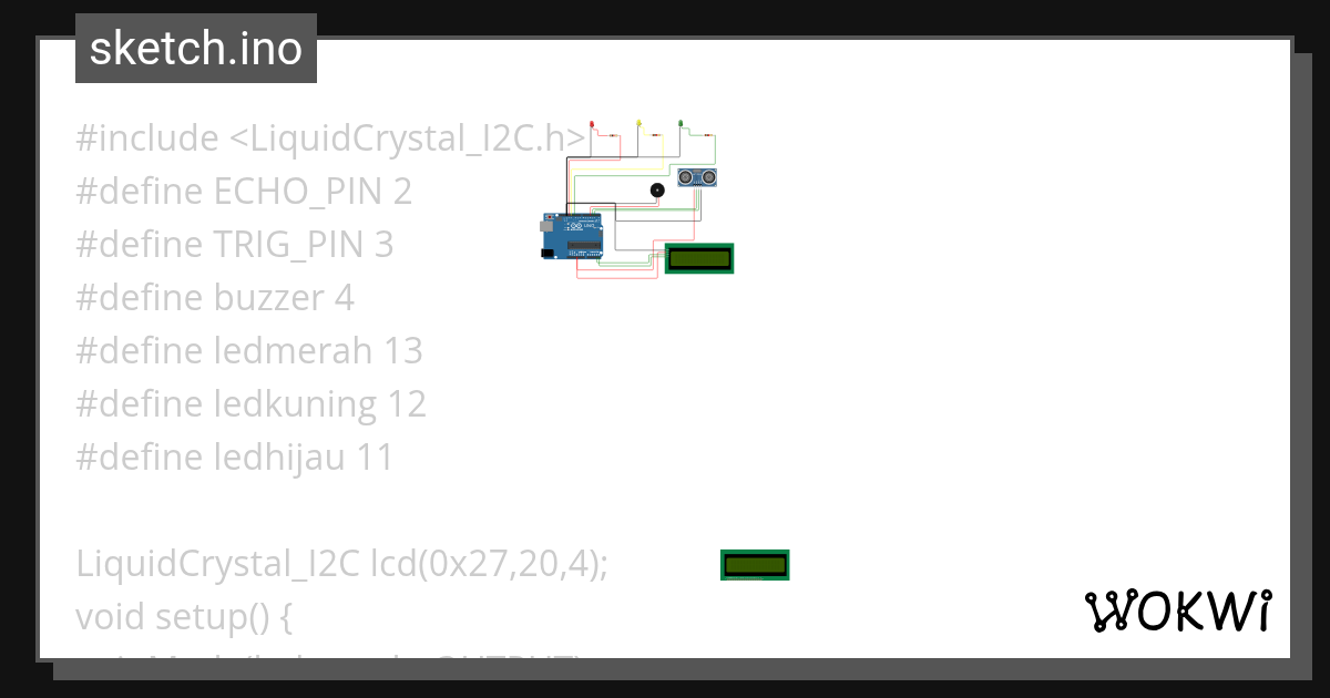 Pendeteksi Banjir Wokwi Esp32 Stm32 Arduino Simulator 7055