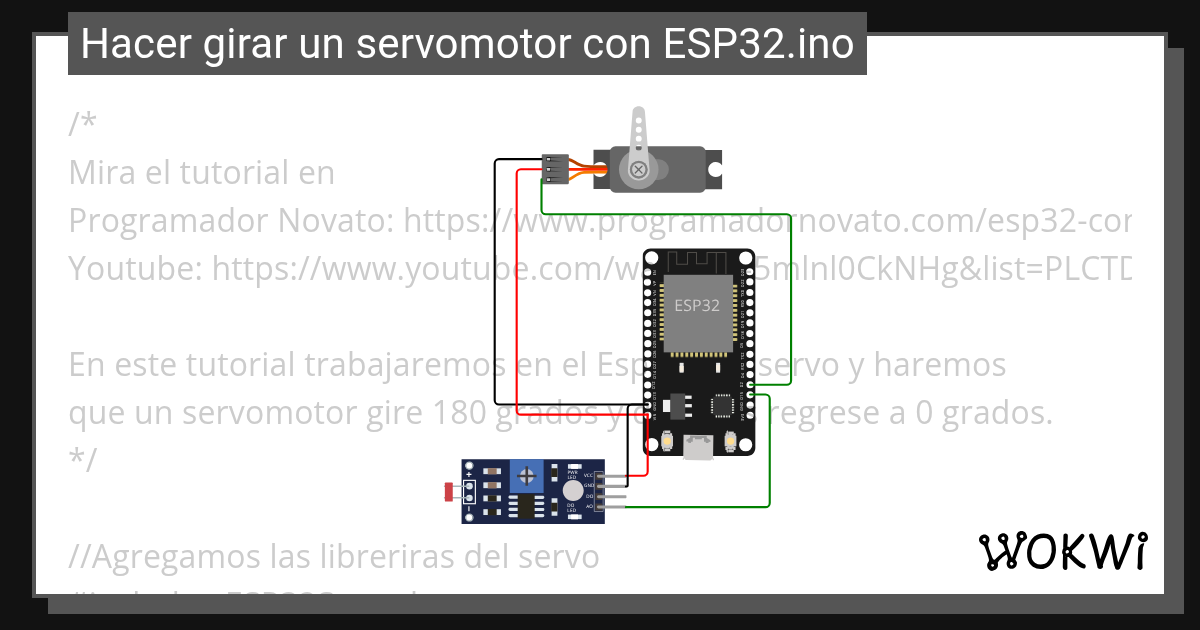 fotocelda y servo con ESP32.ino Copy - Wokwi ESP32, STM32, Arduino Simulator