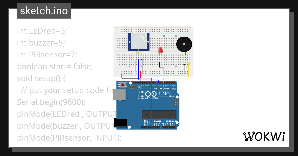 PIR FACTOR - Wokwi ESP32, STM32, Arduino Simulator