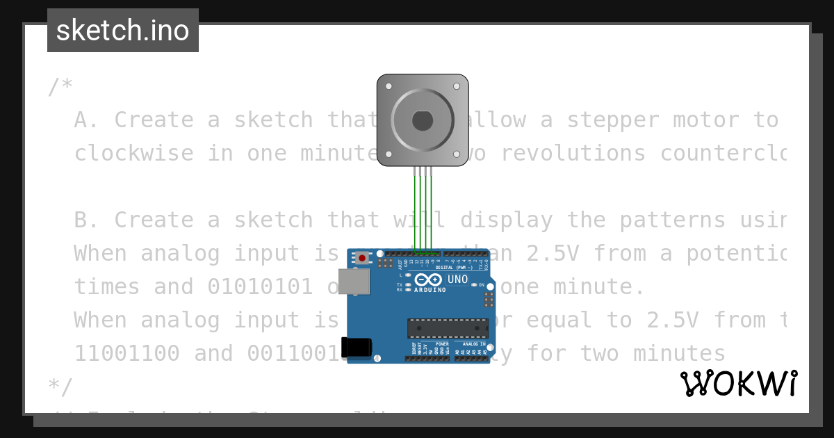 Stepper Motor Wokwi Esp32 Stm32 Arduino Simulator 0605