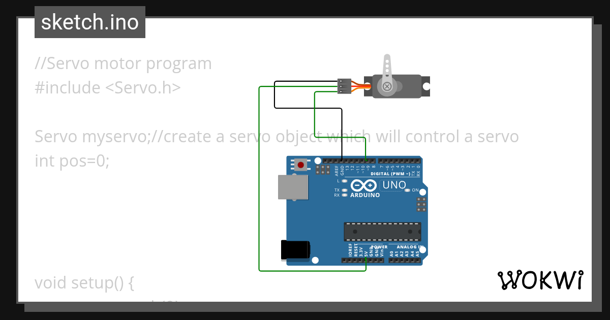 Servo Wokwi Esp32 Stm32 Arduino Simulator 
