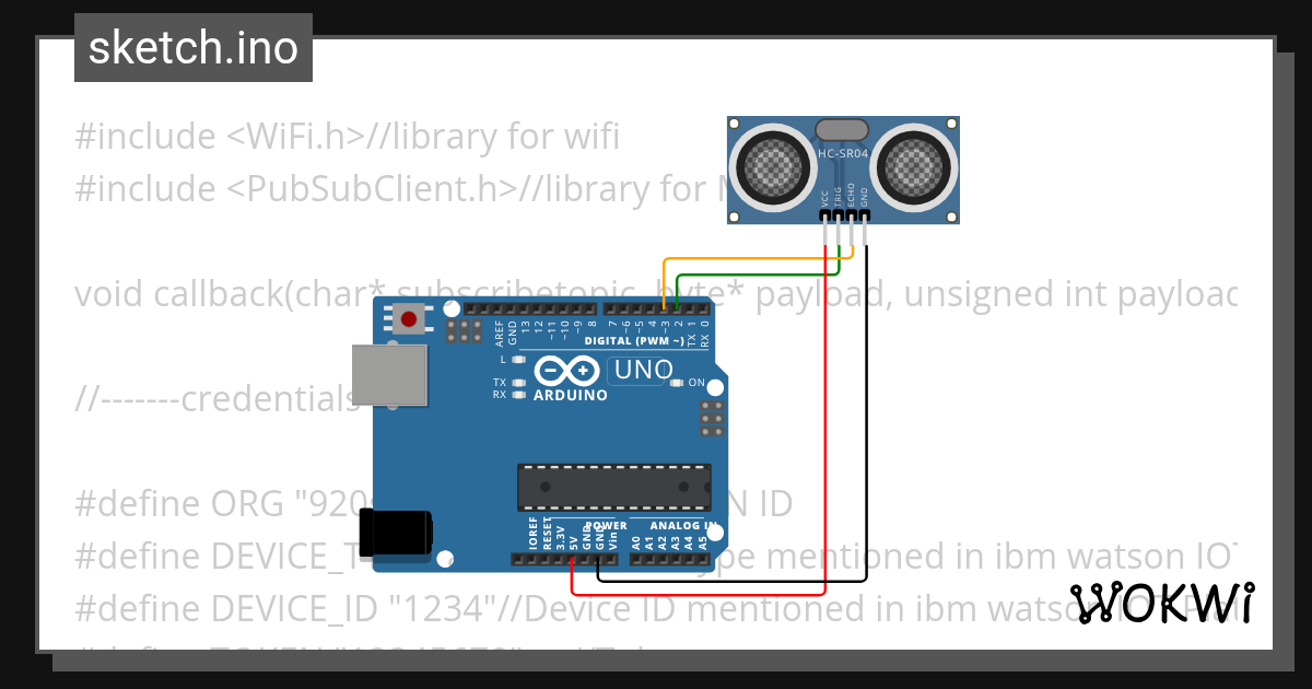 Detection The Distance Using Ultrasonic Sensor Project Wokwi Esp32 Stm32 Arduino Simulator 