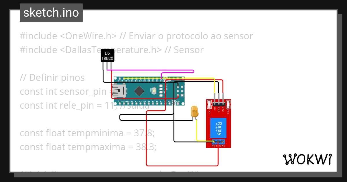 Chocadeira - Ana Carolina e Gabriele - Wokwi ESP32, STM32, Arduino Simulator