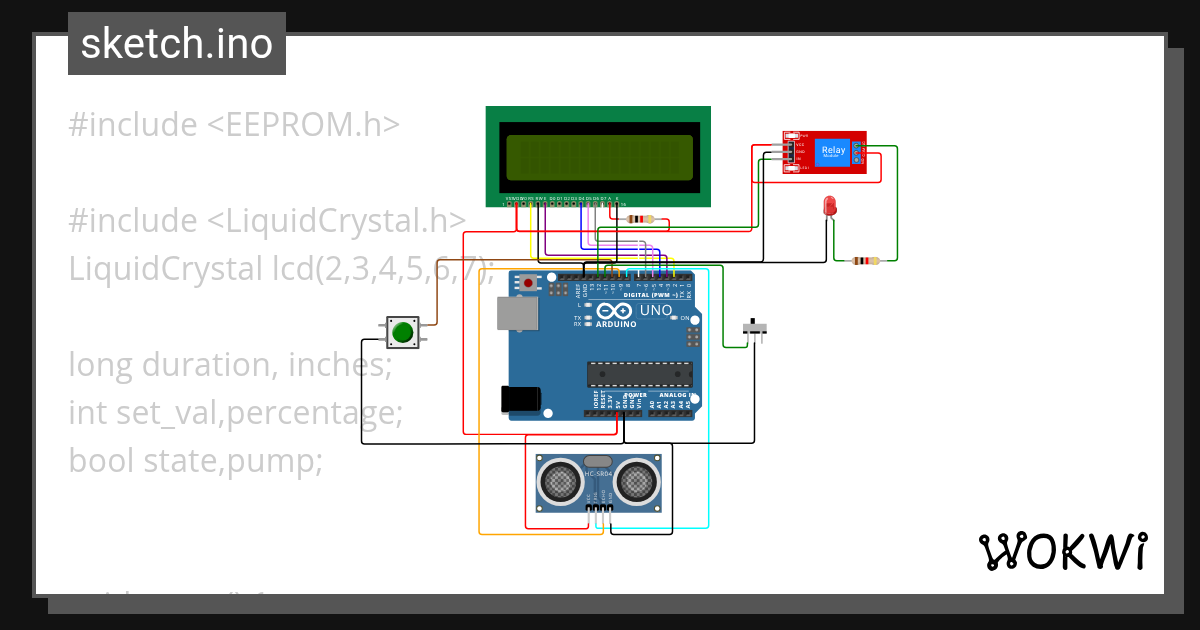 Automatic Pump For Level Control Wokwi Esp32 Stm32 Arduino Simulator 2538