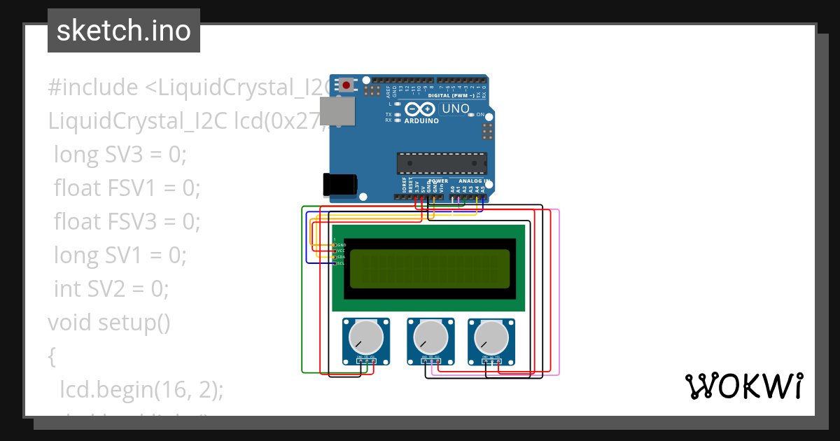 Final project calculator on potentiometers - Wokwi ESP32, STM32, Arduino Simulator
