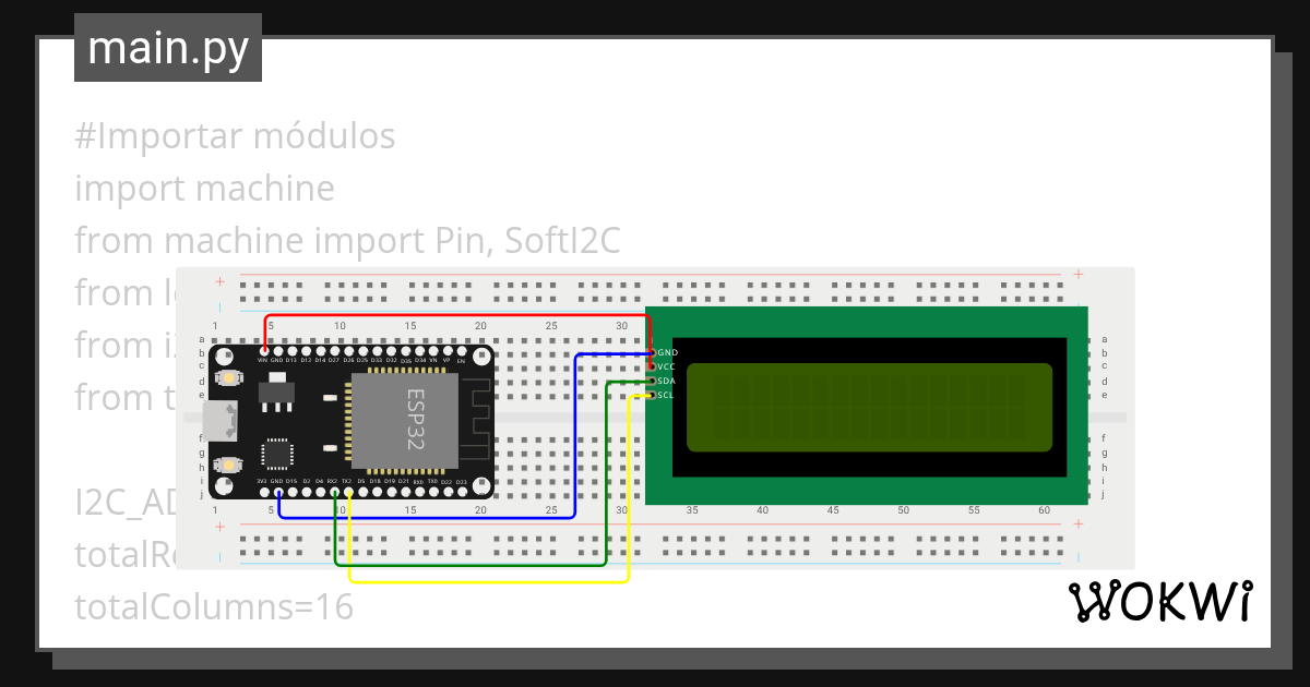 Practica LCD - Wokwi ESP32, STM32, Arduino Simulator Practica LCD - Wokwi ESP32, STM32, Arduino Simulator