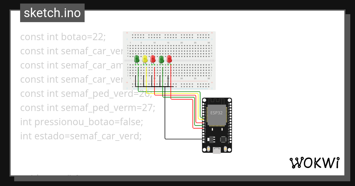 5-laboratório-semaforo - Wokwi ESP32, STM32, Arduino Simulator