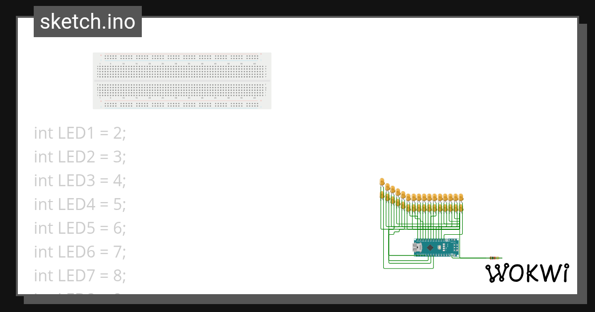 led seq - Wokwi ESP32, STM32, Arduino Simulator