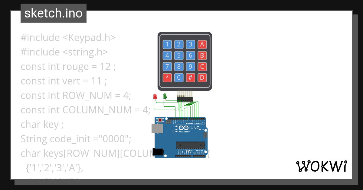 coffre fort - Wokwi ESP32, STM32, Arduino Simulator