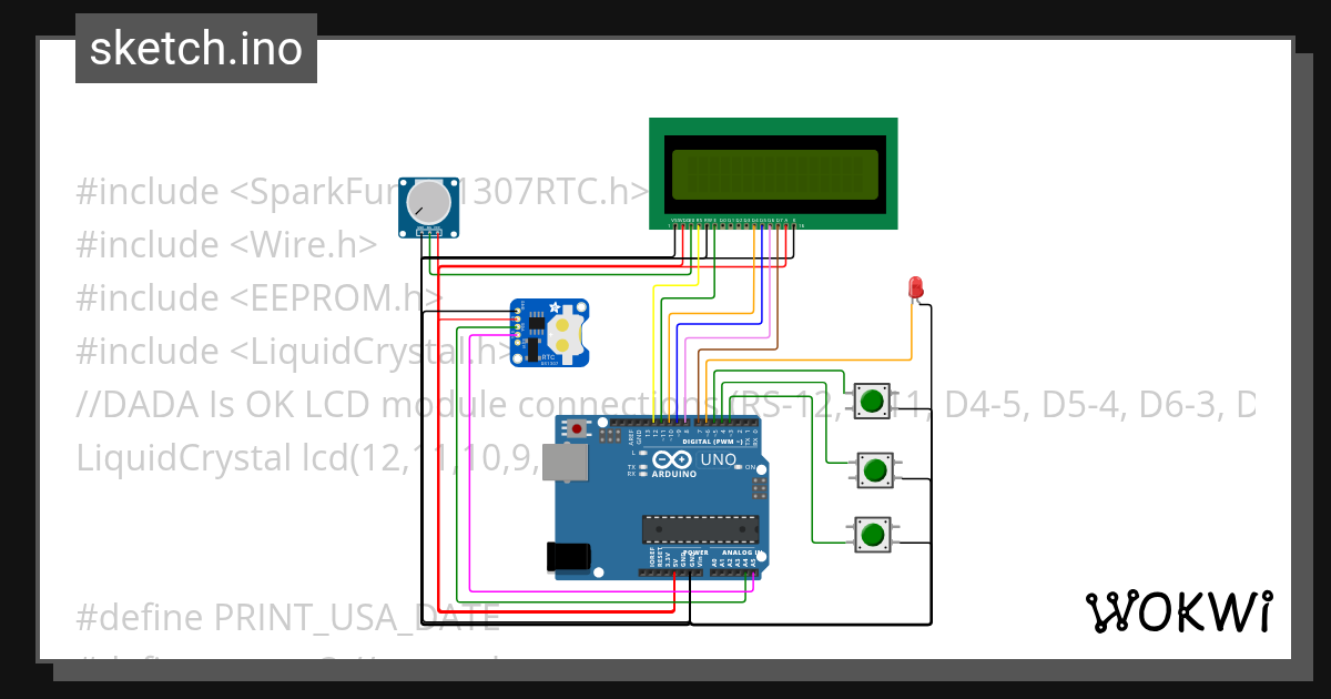 DADA Strit Lihgt - Wokwi ESP32, STM32, Arduino Simulator