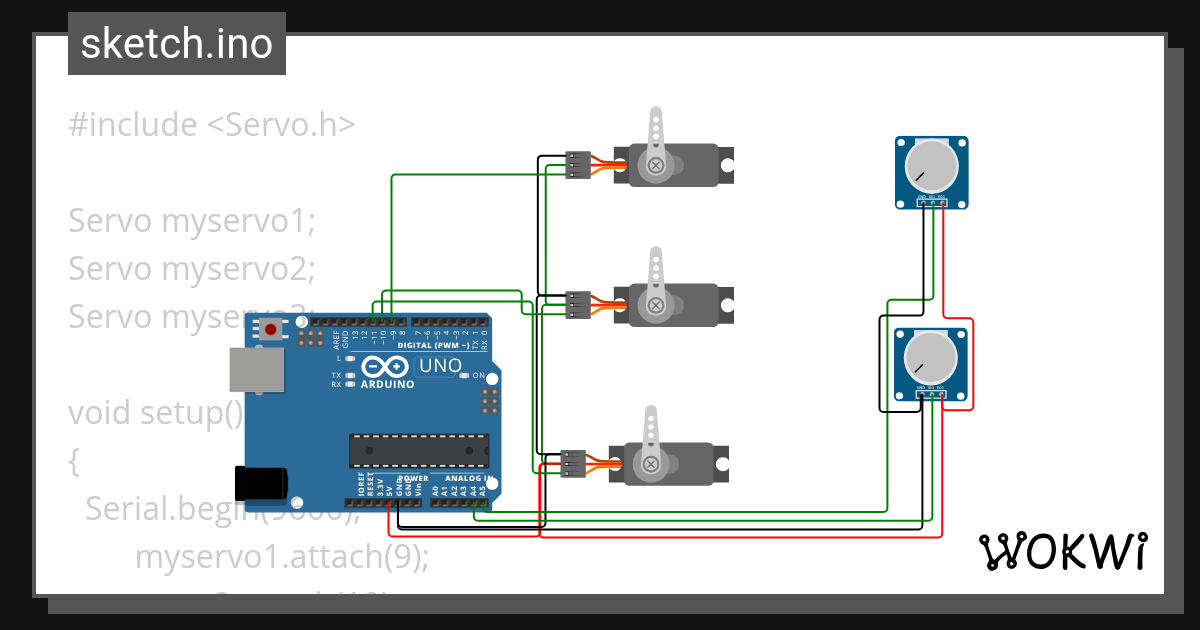 Random Servo - Wokwi ESP32, STM32, Arduino Simulator