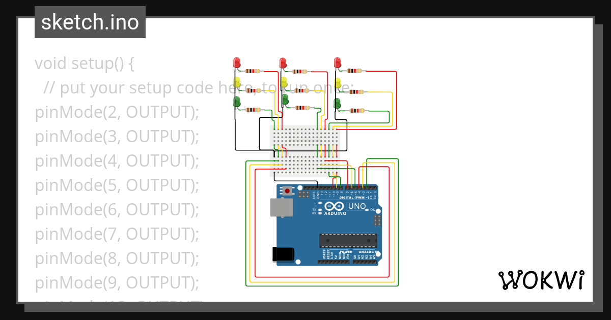 Trafich Ligth End Wokwi Esp32 Stm32 Arduino Simulator 