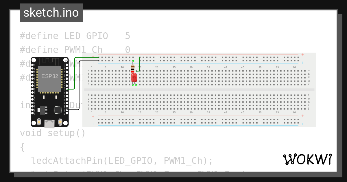 Pwm Esp32 Wokwi Esp32 Stm32 Arduino Simulator 1332