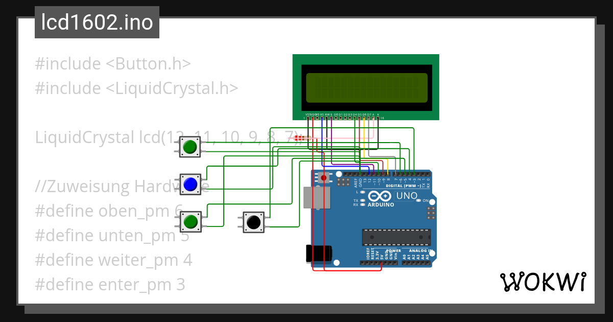 lcd1602.ino Copy - Wokwi ESP32, STM32, Arduino Simulator