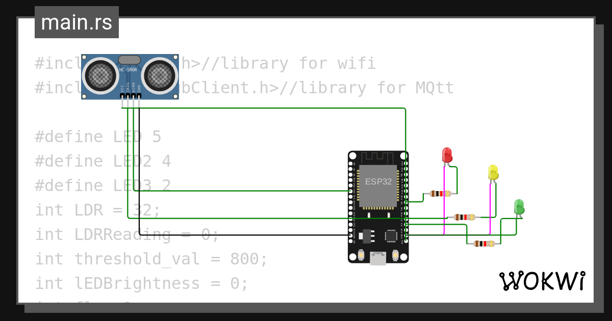 Iot Ultrasonic Sensor Copy Wokwi Esp32 Stm32 Arduino Simulator
