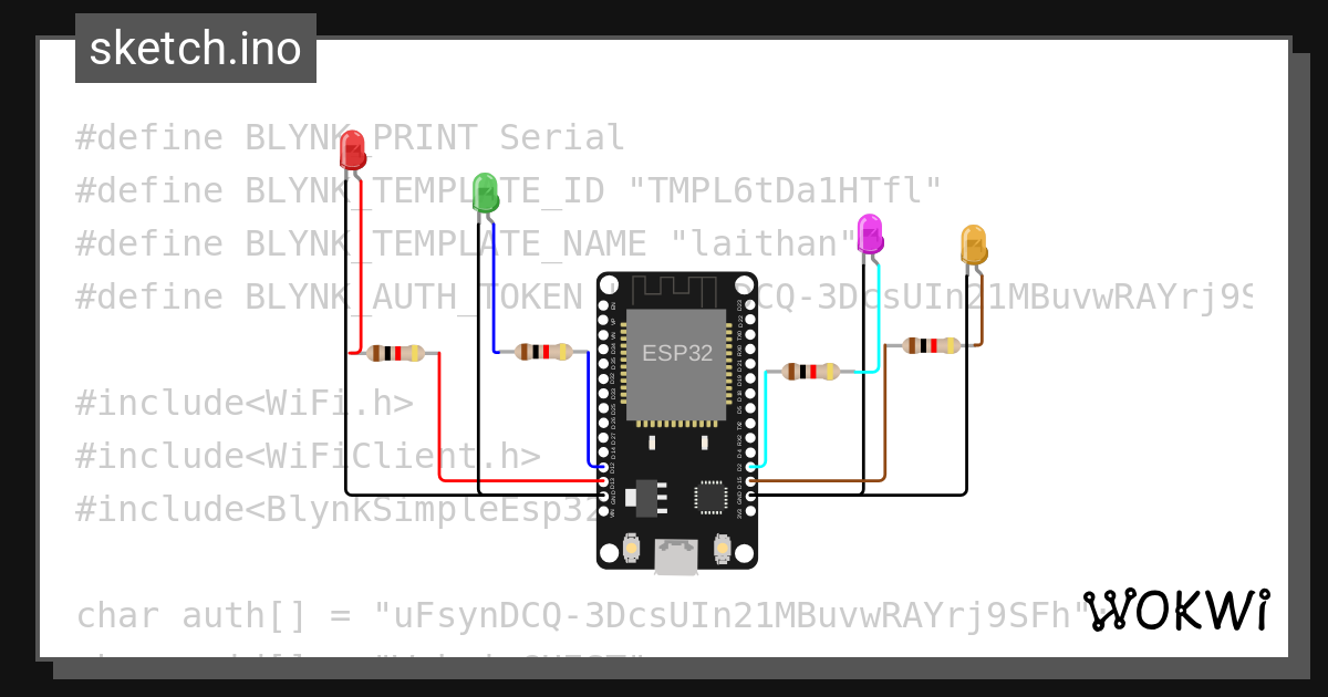 Iot Blynk Wokwi Esp32 Stm32 Arduino Simulator 