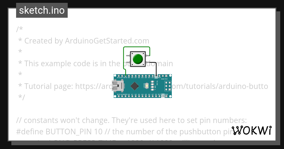 button - Wokwi ESP32, STM32, Arduino Simulator
