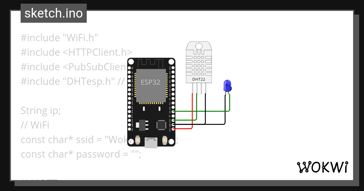微處理機作業10 Wifi_esp32-mqtt-client-DHT22 - Wokwi ESP32, STM32, Arduino Simulator