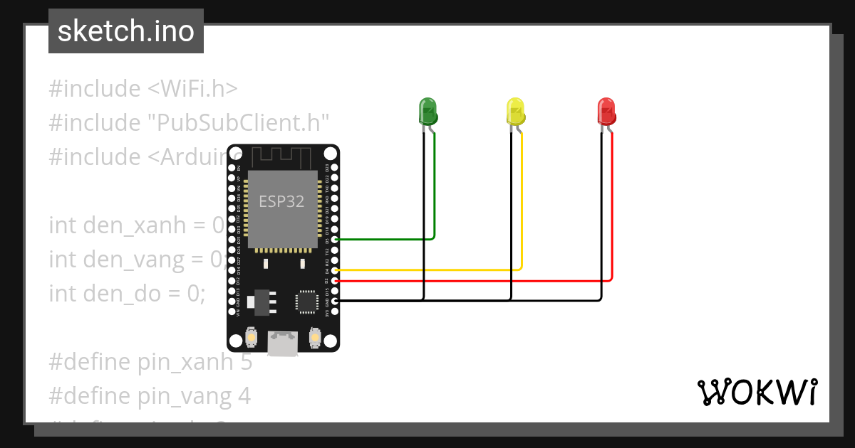 dengiaothong - Wokwi ESP32, STM32, Arduino Simulator