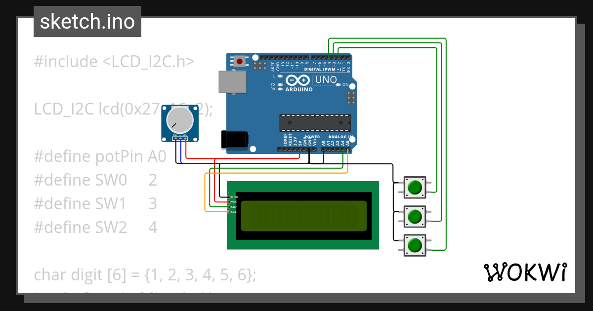 Big Digit clock - Wokwi ESP32, STM32, Arduino Simulator