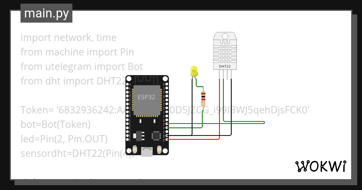 Telegram - Wokwi ESP32, STM32, Arduino Simulator