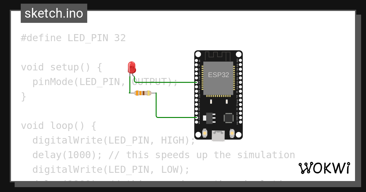 LED_PISCANTE_SAIDA_DIGITAL - Wokwi ESP32, STM32, Arduino Simulator LED_PISCANTE_SAIDA_DIGITAL - Wokwi ESP32, STM32, Arduino Simulator