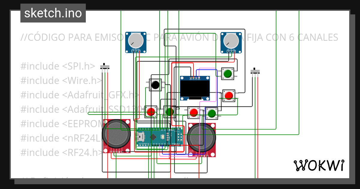 TRIM, D/R, BARS - Wokwi ESP32, STM32, Arduino Simulator