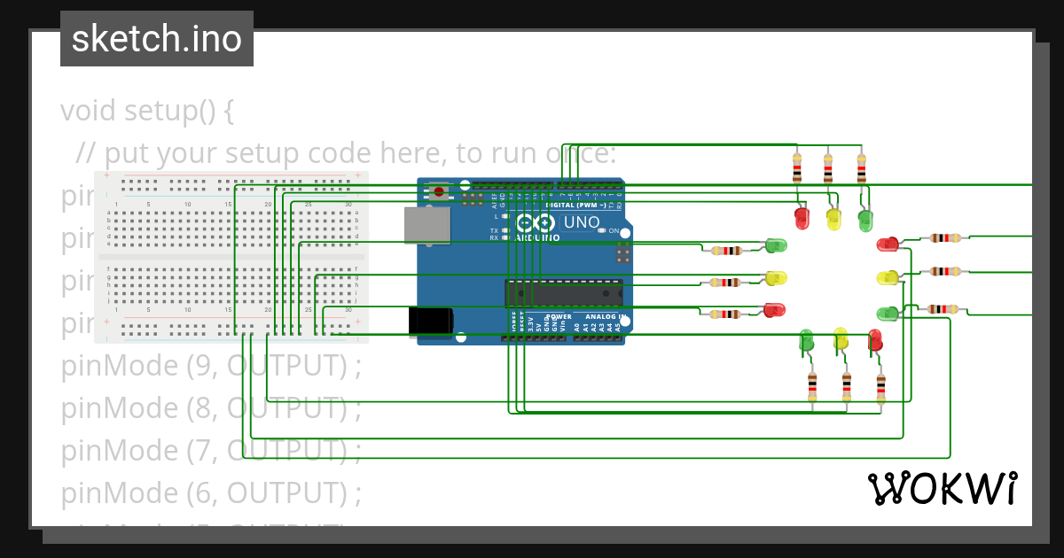 traffic light Copy - Wokwi ESP32, STM32, Arduino Simulator
