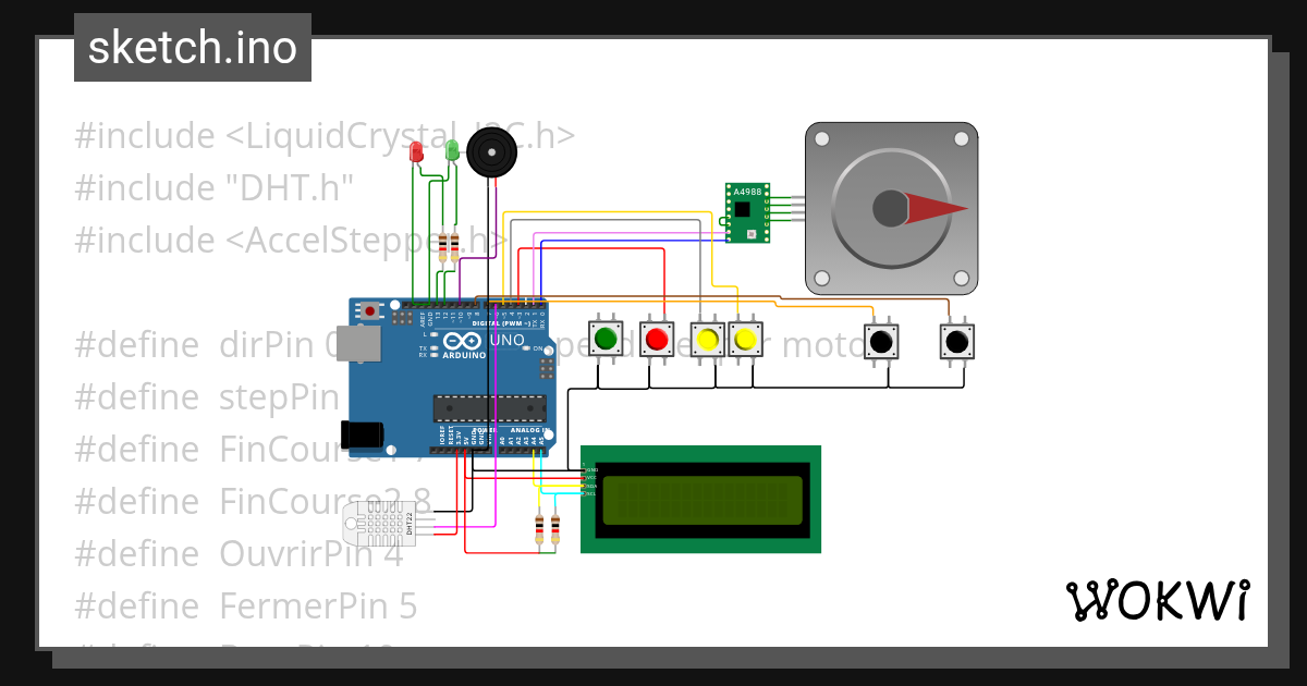 systéme d'abri automatique piem - Wokwi ESP32, STM32, Arduino Simulator