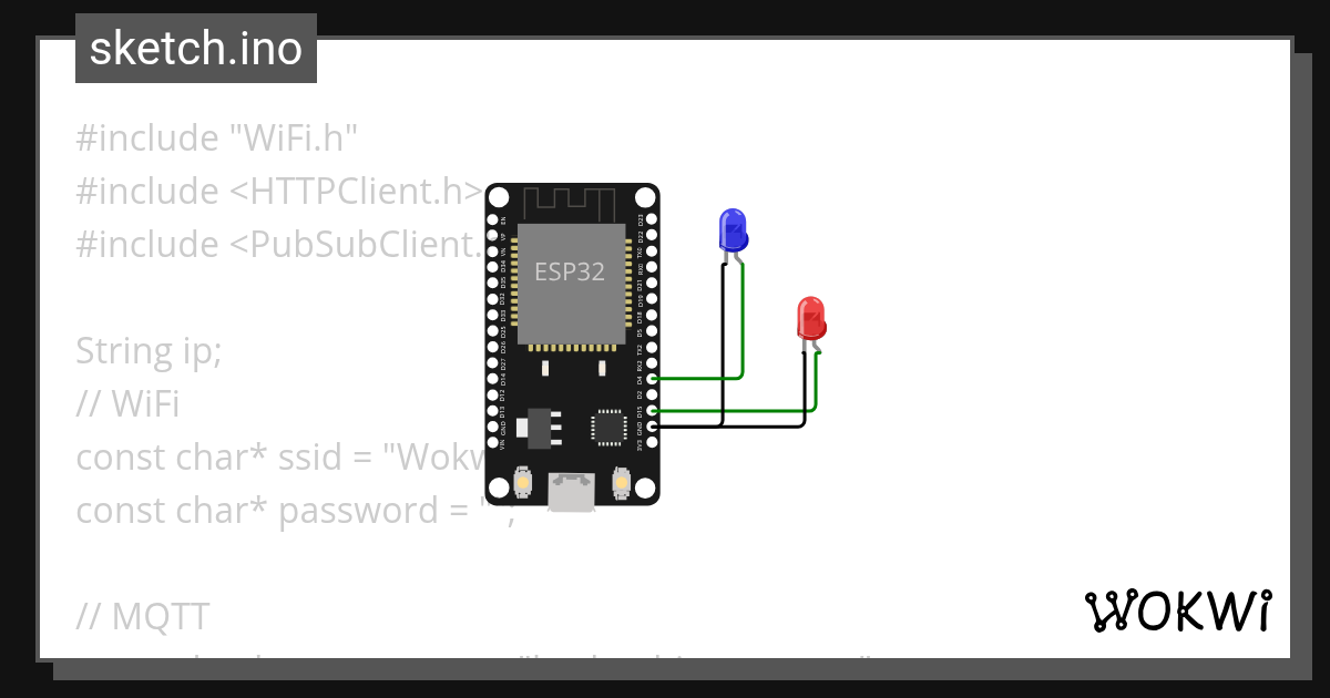 MQTT Box 控制 ESP32 LED 亮滅 - Wokwi ESP32, STM32, Arduino Simulator