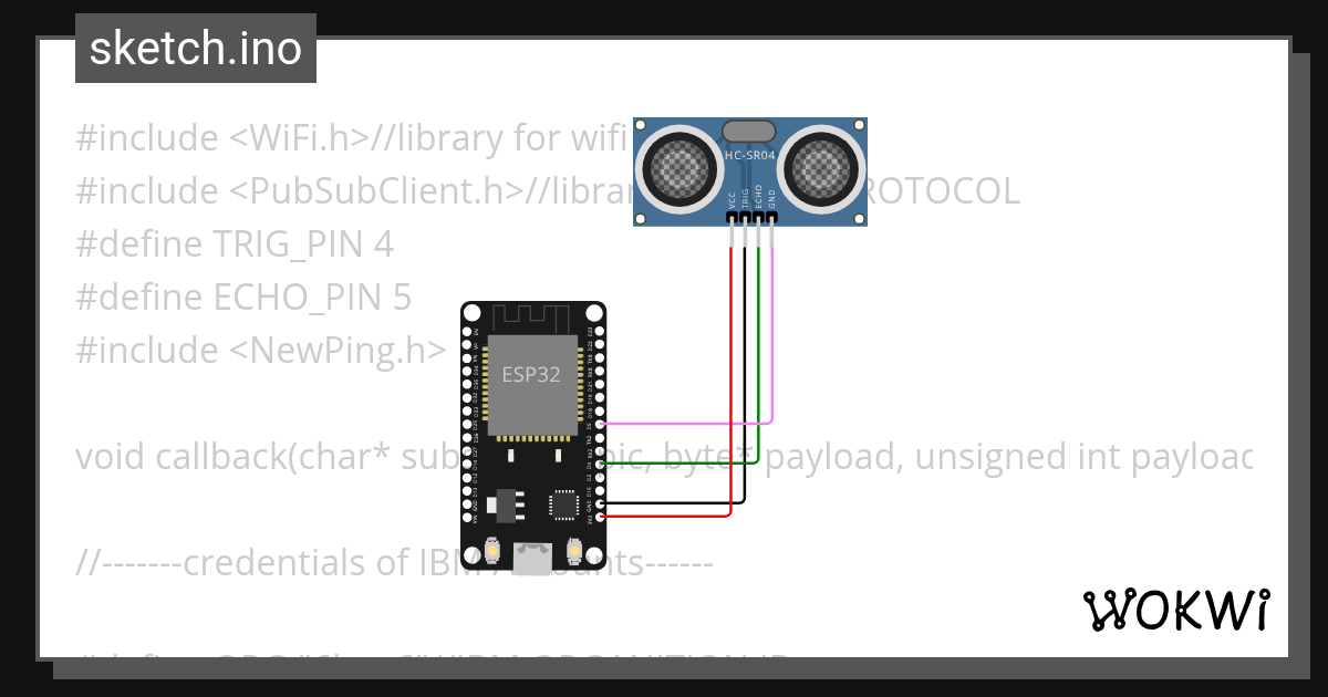 Ultrasonic - Wokwi ESP32, STM32, Arduino Simulator